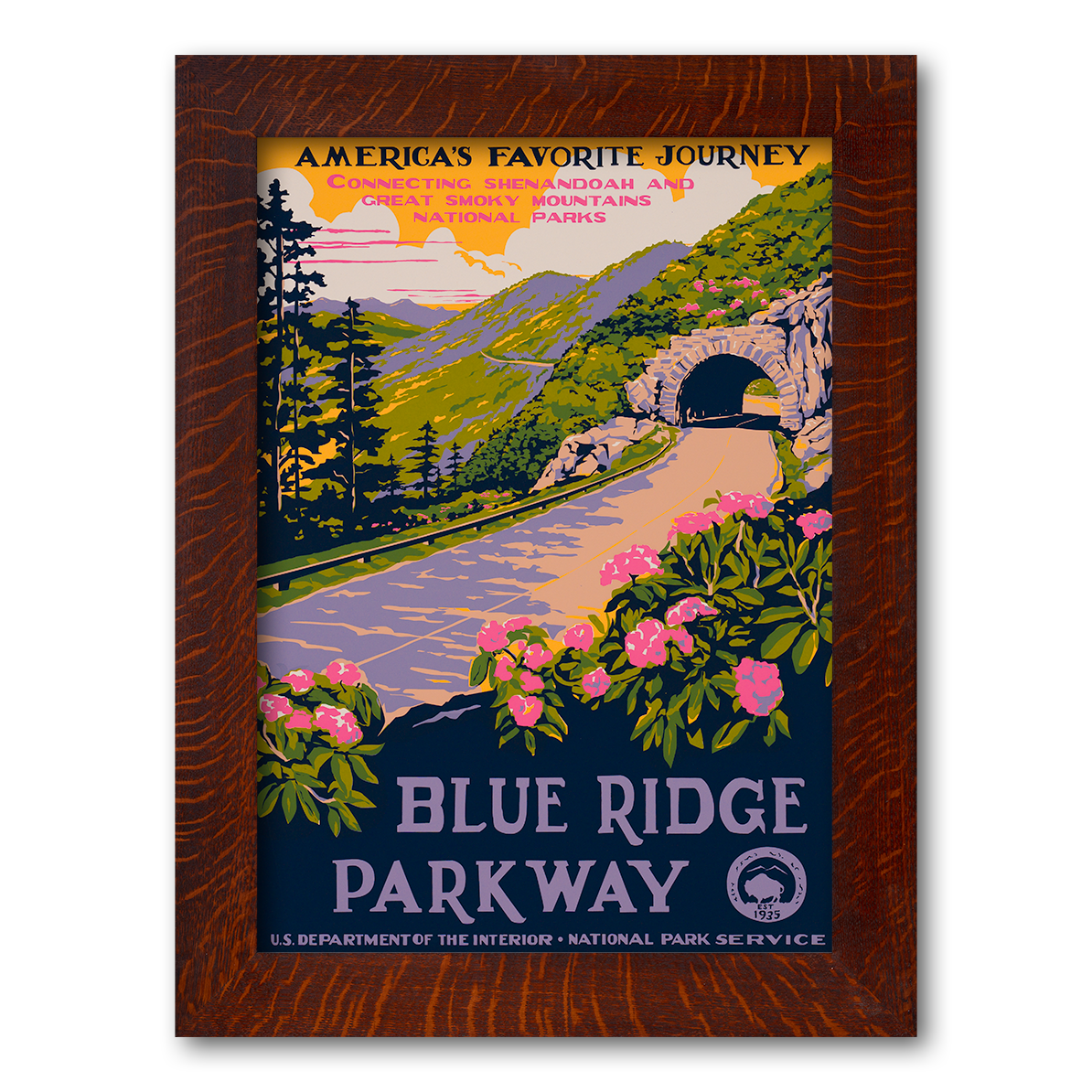 BLUE RIDGE PARKWAY, WPA-Style Poster , Dard Hunter Studios Template ...